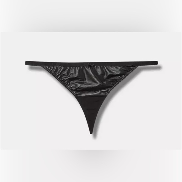 torrid | Intimates & Sleepwear | X25 Torrid Black Faux Leather Gstring ...